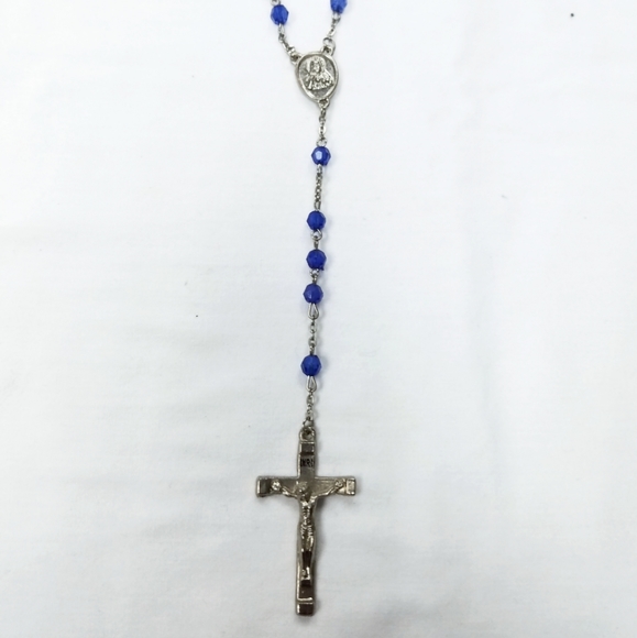 Inri | Jewelry | Vintage Inri Catholic Cross Rosary Bead Necklace ...